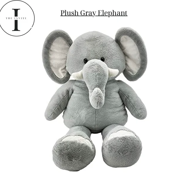 Plush Gray Elephant | The Invite | Event & Party Prop Rentals