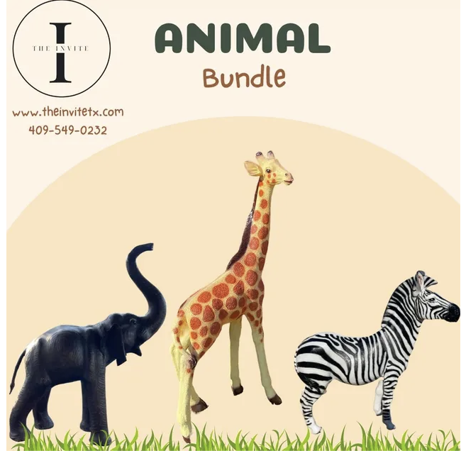 Animal Bundle (3) | The Invite | Event & Party Prop Rentals
