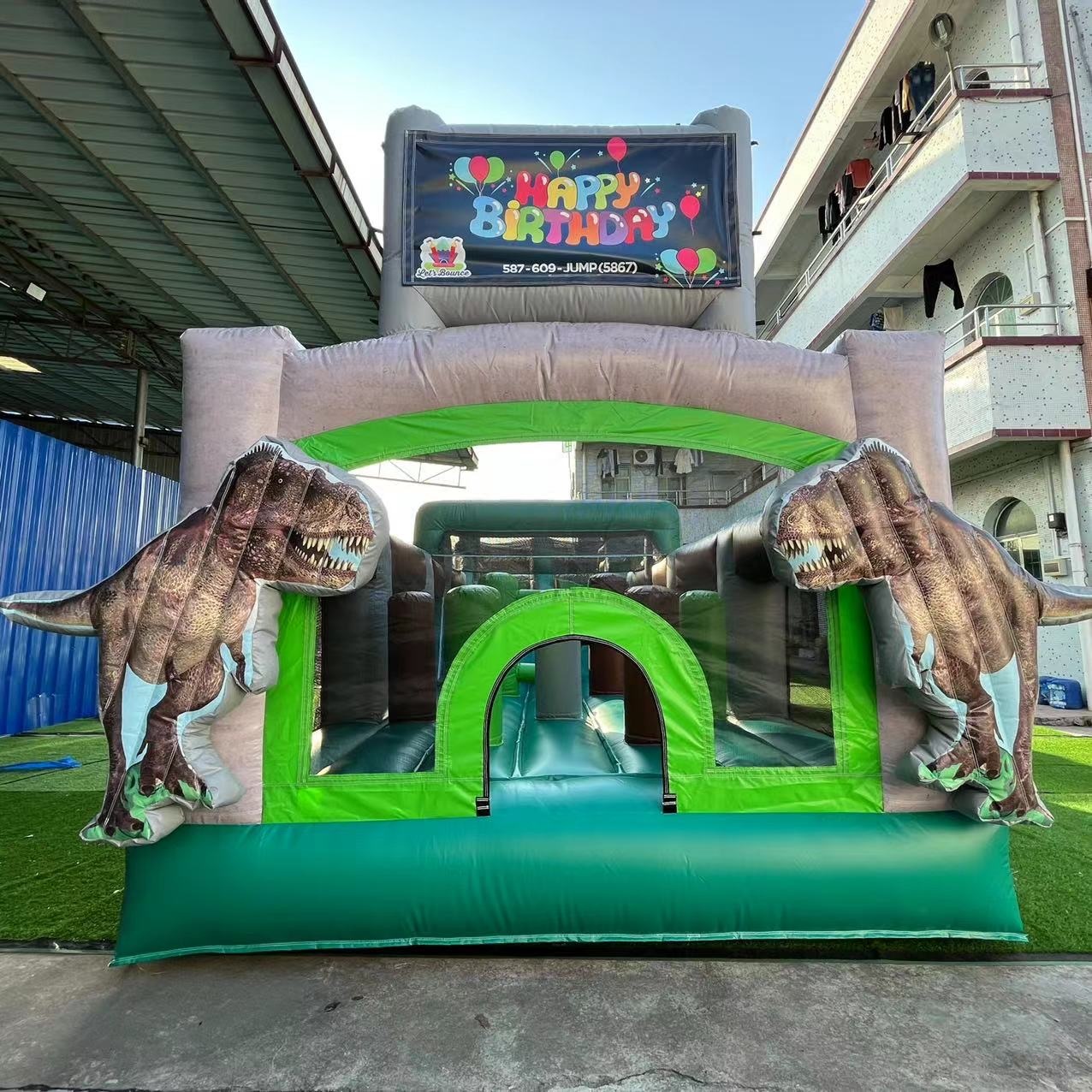 Jurassic Kingdom Obstacle Course | Let's Bounce YEG | Edmonton Bouncy Castle Rentals ...