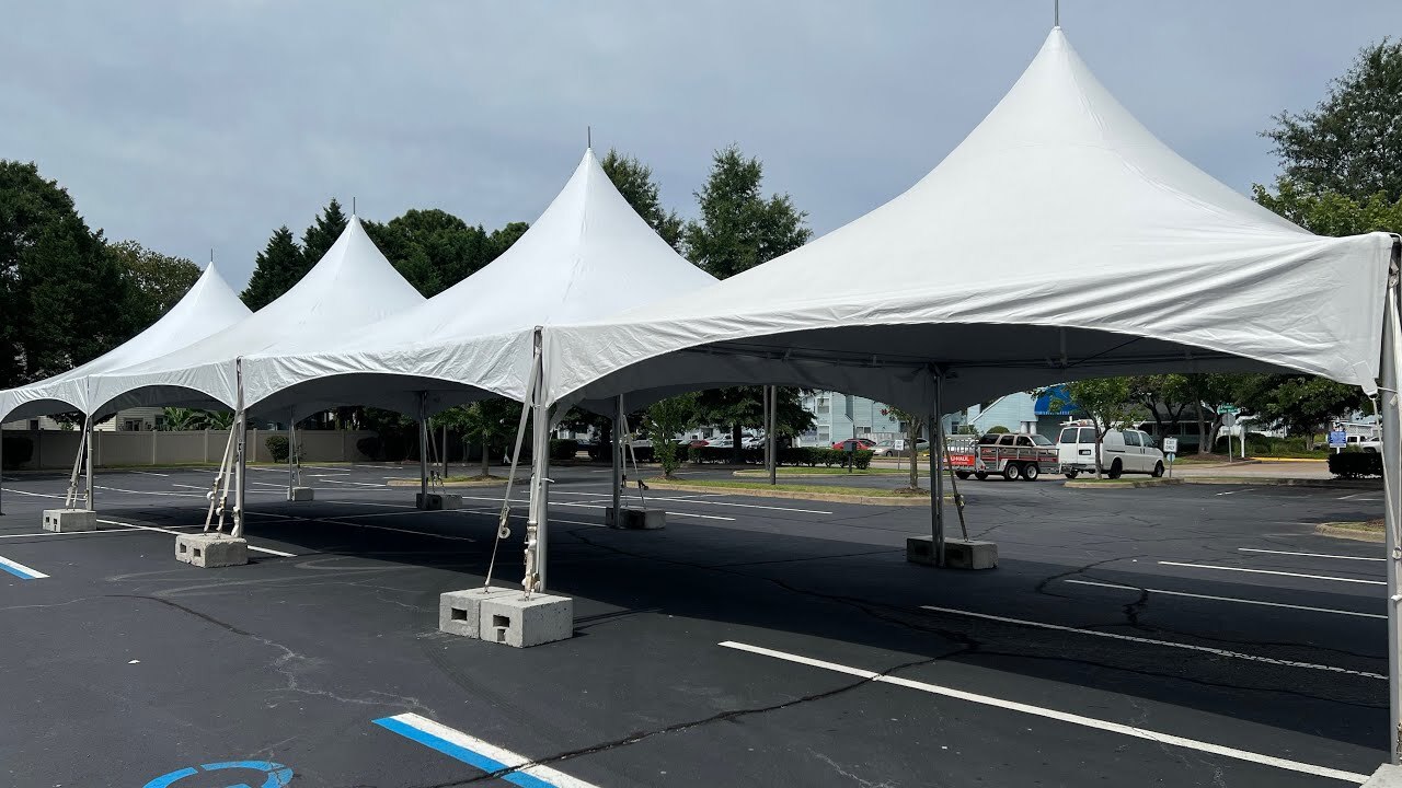 20x80 High Peak Frame Tent Includes Install | Up North Event Rentals
