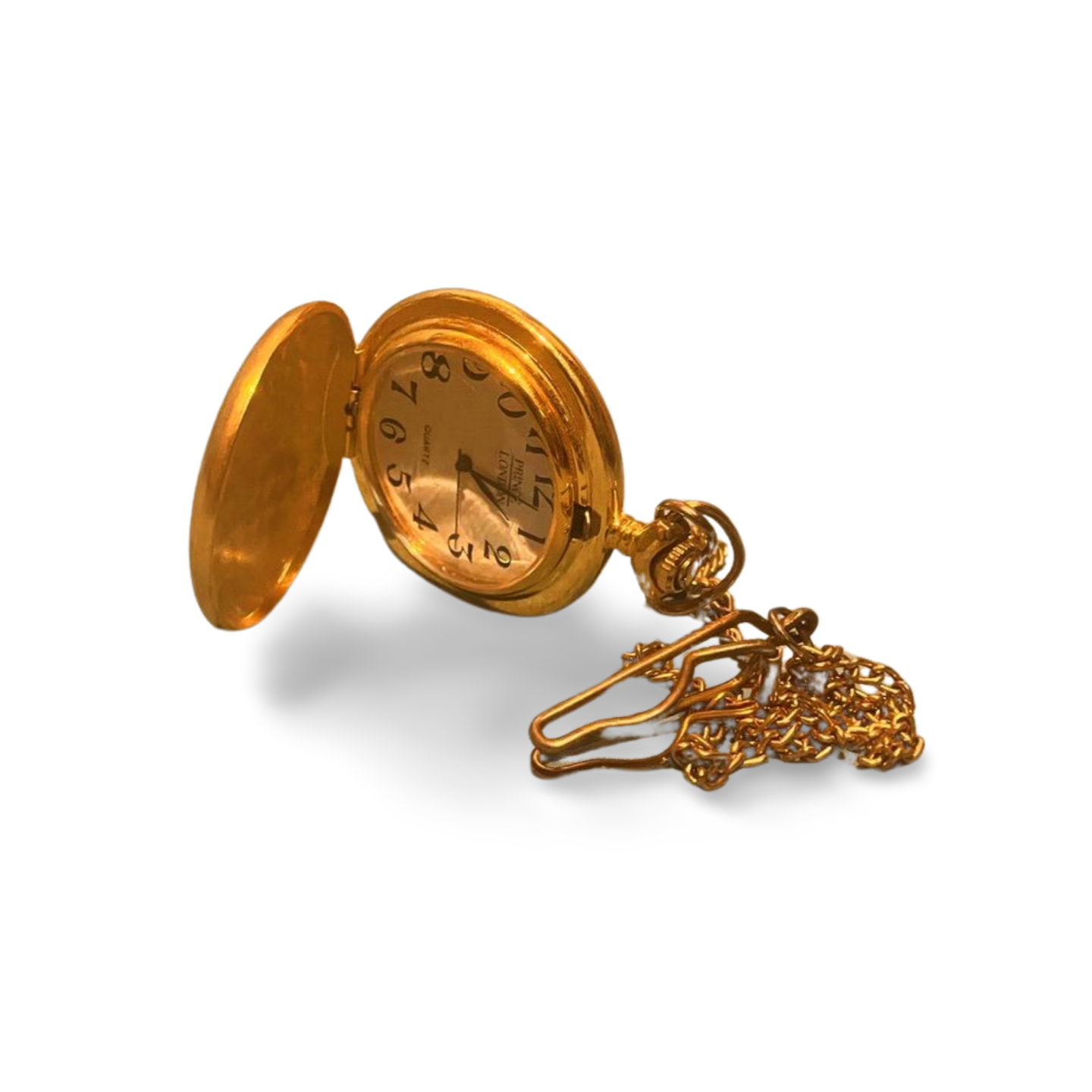 Fob Watch - Gold On Chain | Theatre Props Hire | Small Props & Set Dressing