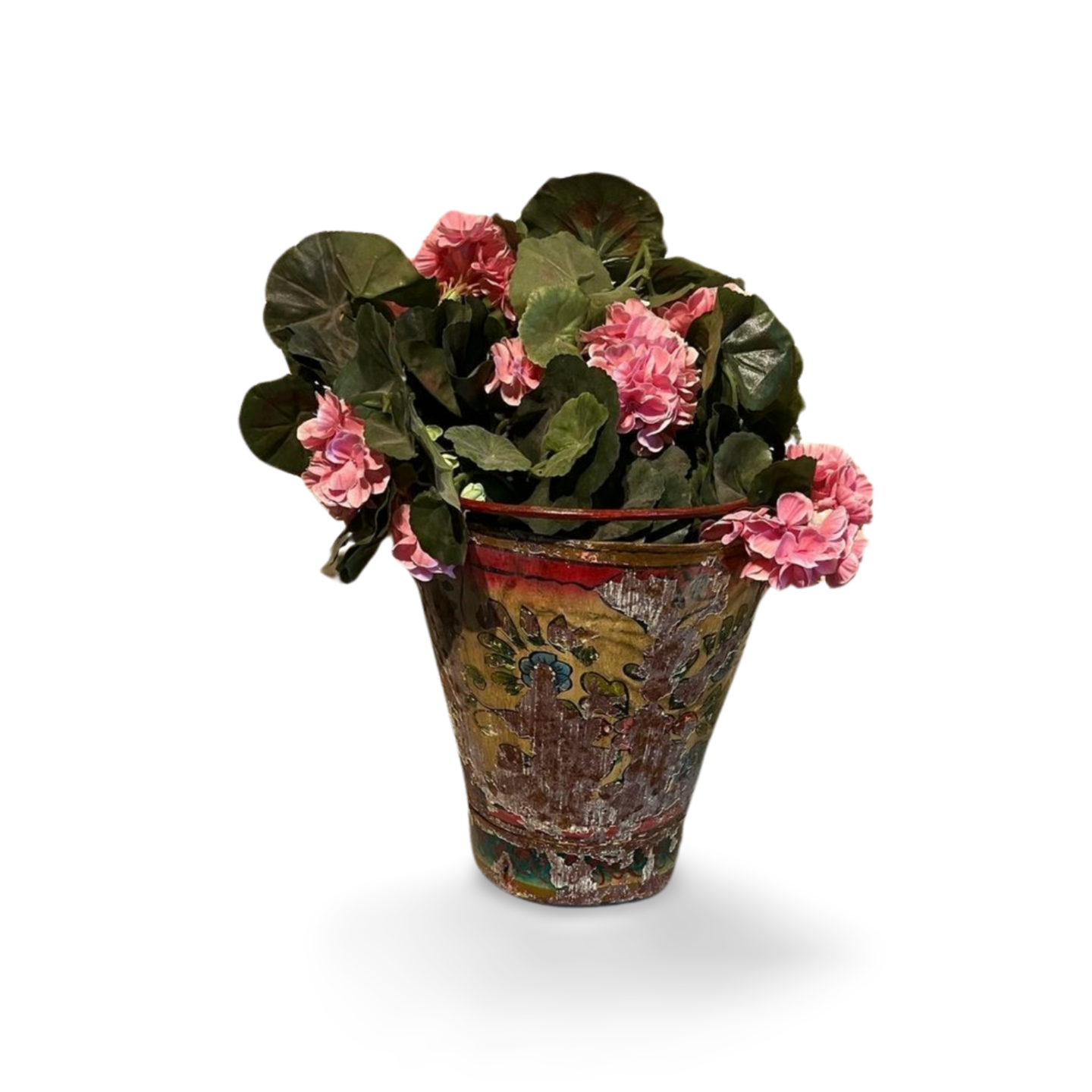 Geranium - Pink In Bucket | Theatre Props Hire | Small Props & Set Dressing