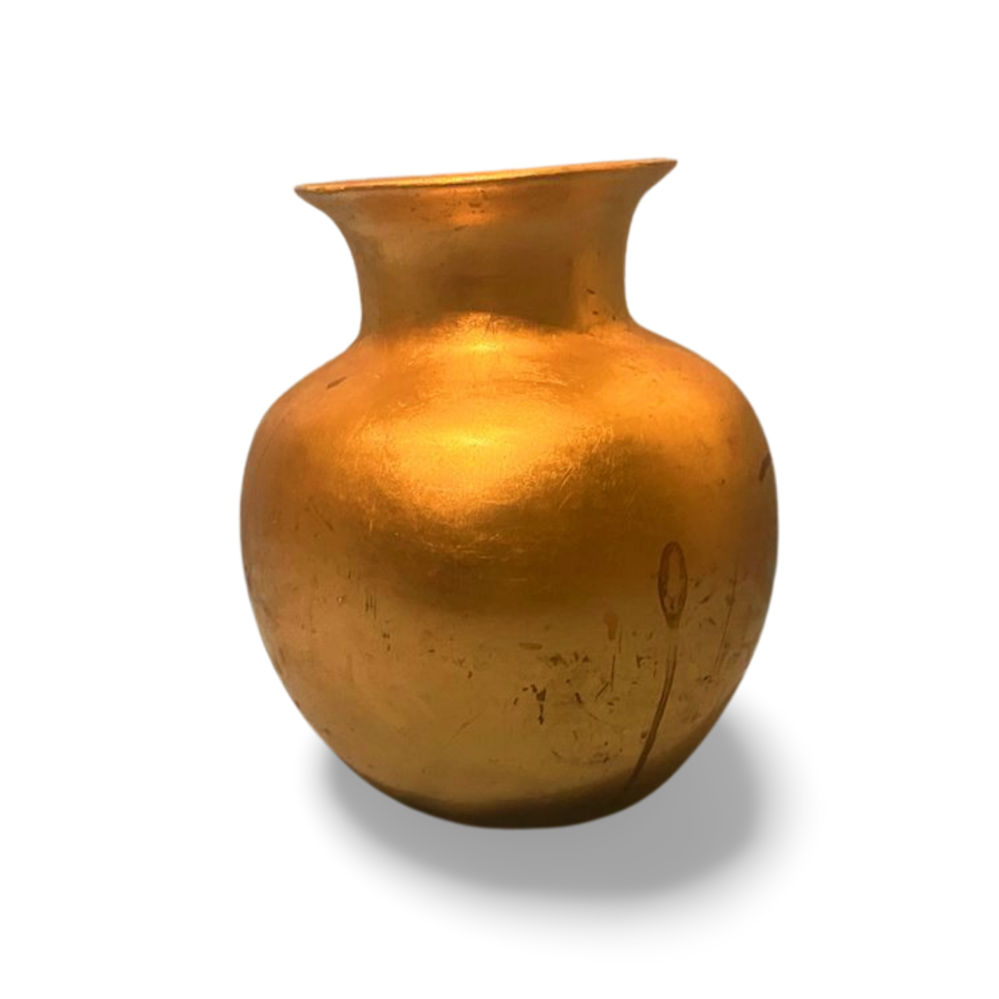 Vase - Gold Pottery | Theatre Props Hire | Small Props & Set Dressing