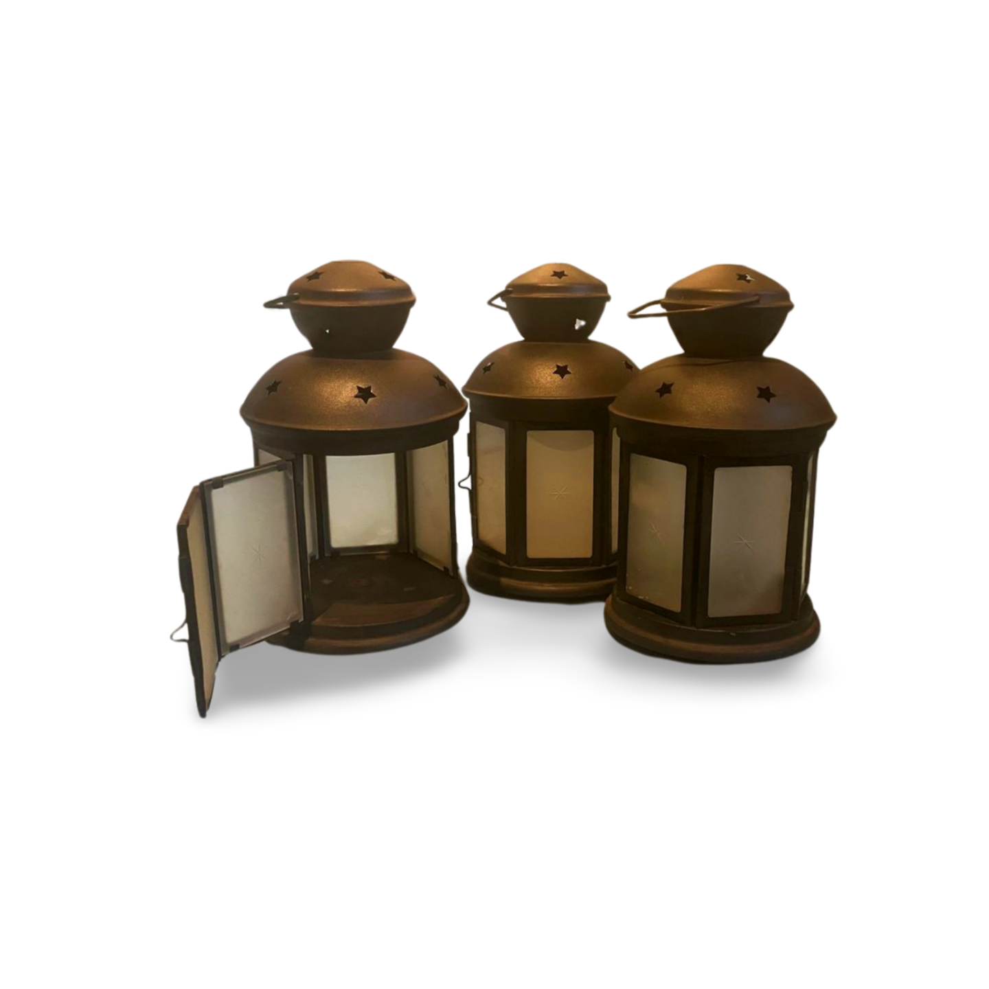 Lanterns - x3 Black Small | Theatre Props Hire | Small Props & Set Dressing