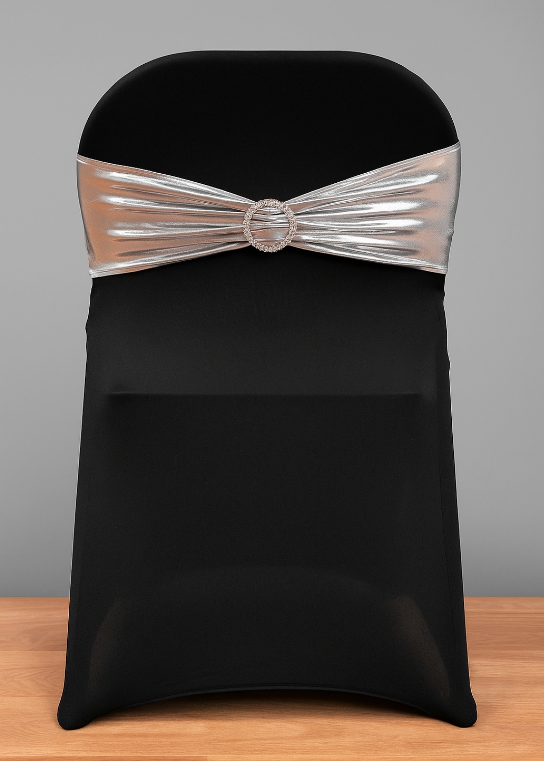 Spandex Chair Sashes Band -Metallic Silver | S.N. LaVie Event Rentals ...