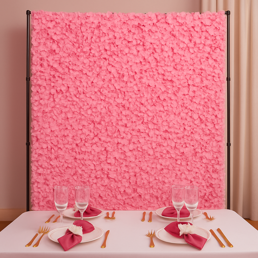 Silk Hydrangeas Flower Wall Backdrop 10x10 Frame | S.N. LaVie Event ...