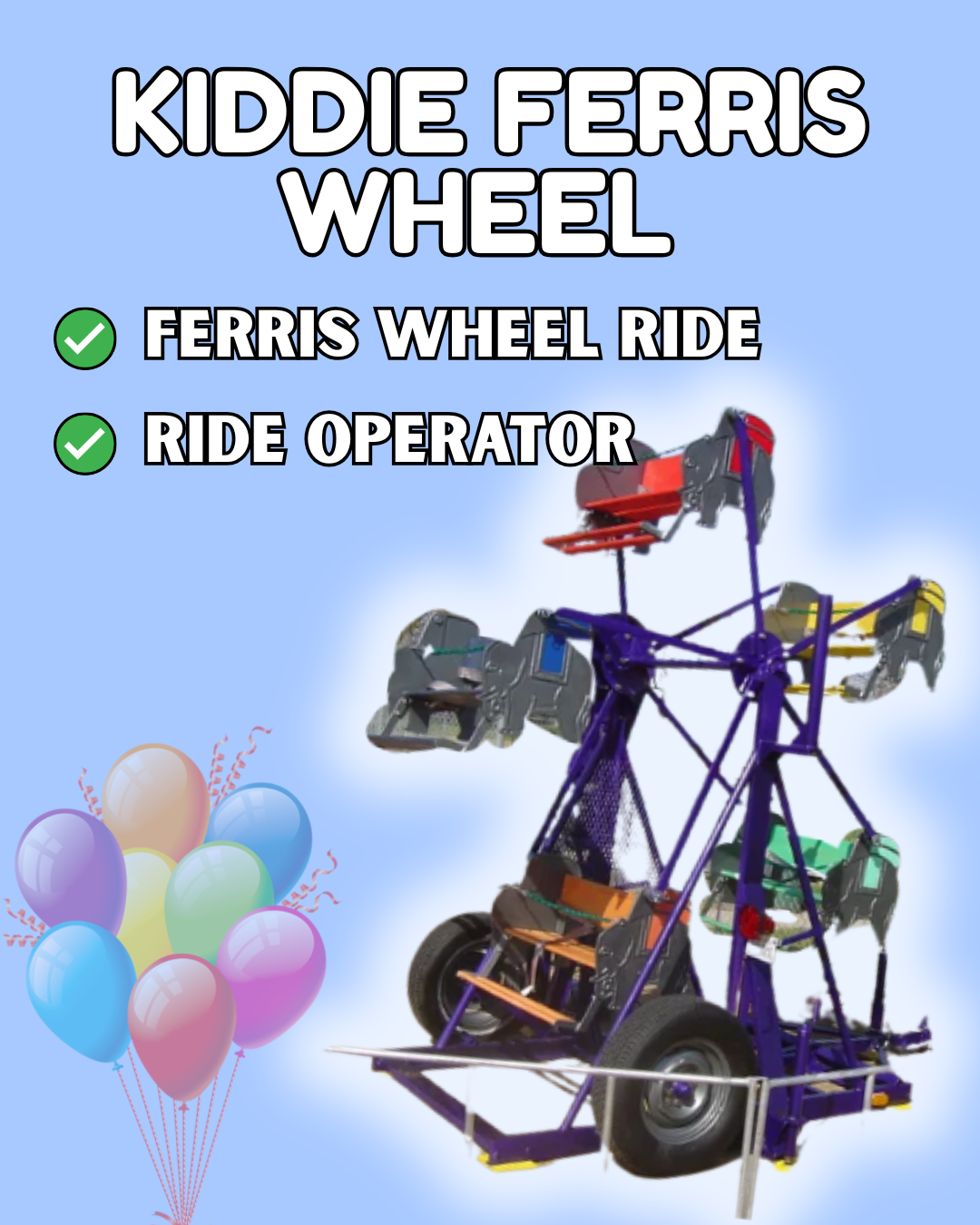 Kiddie Ferris Wheel Rental Houston, Humble | Bounce House Rentals ...