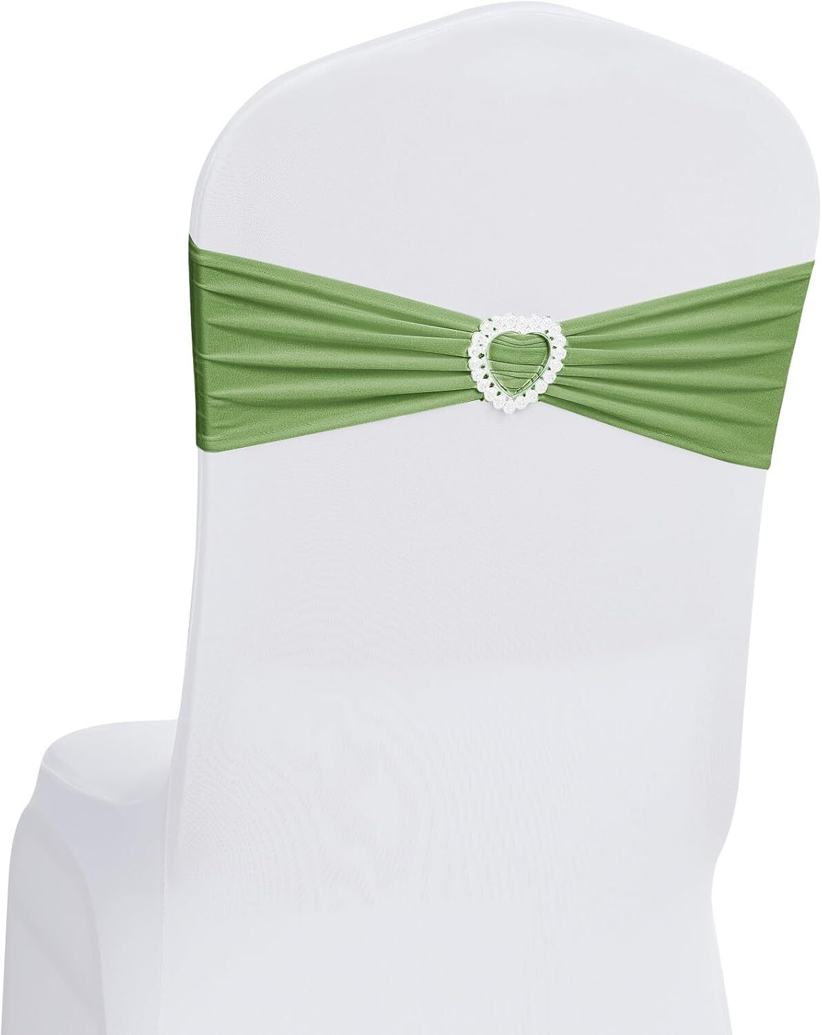 Sage Green Chair Band with Heart Buckle | Occasion Source, LLC
