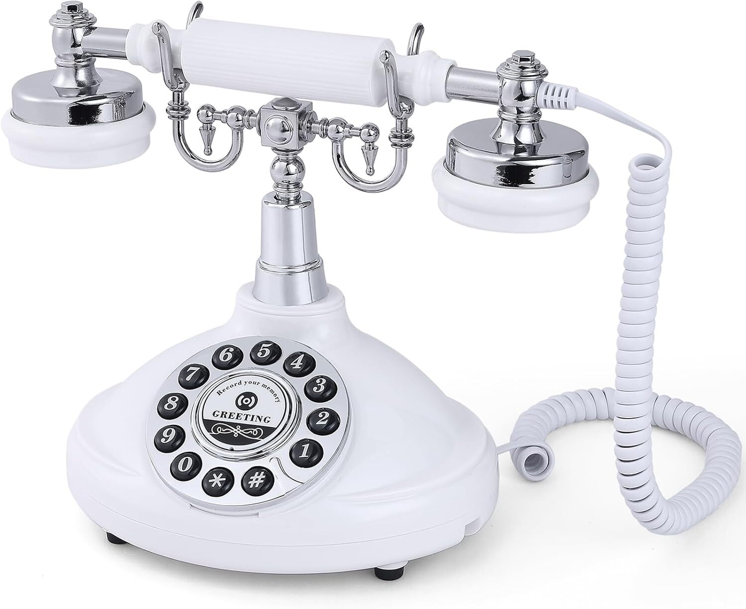 White Audio Guest Book Phone | Occasion Source - The Occasion Rental ...