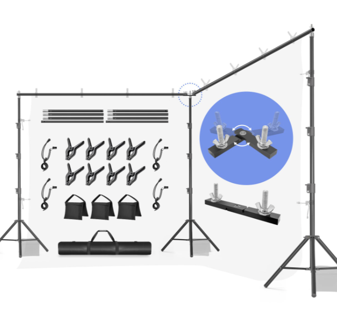20 x 9 Ft. Heavy Duty Black Backdrop Stand | Occasion Source - The ...