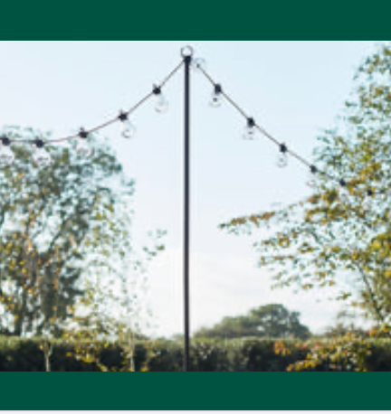 Festoon Poles - 2.75m | Chiltern Hills Event Hire