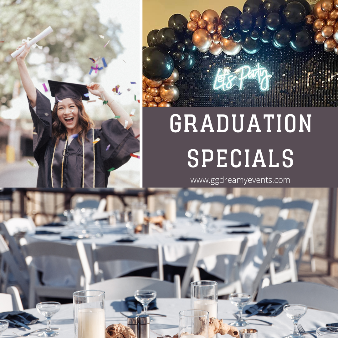 30 Guests Graduation Party Rentals Package Deal | Event Rentals and ...