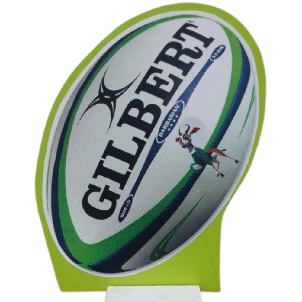 S513 Rugby Ball Doublesided Centrepiece | Dazzling Props