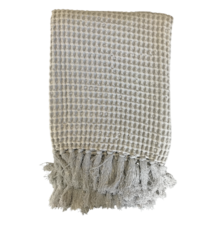 Steel Blue waffle throw | Exquisite Interiors Co