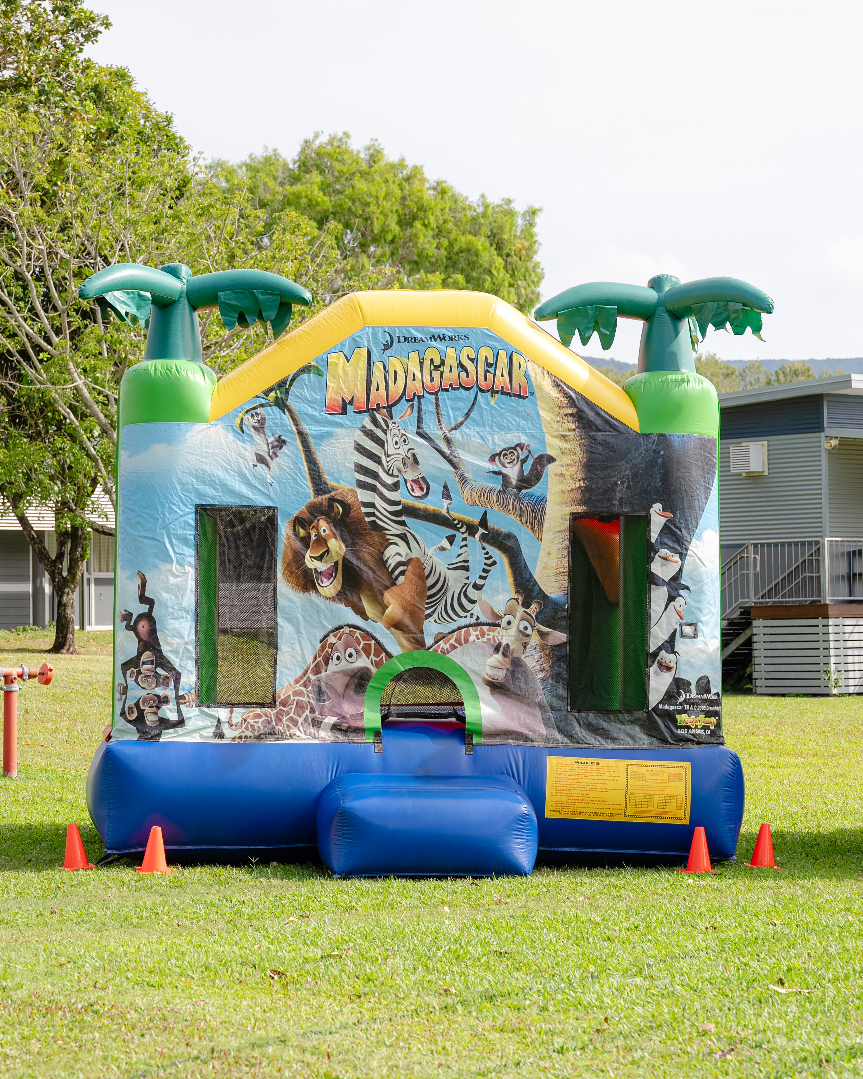 Madagascar Small Jumping Castle + Hoop | Jumping Castle Hire Cairns ...