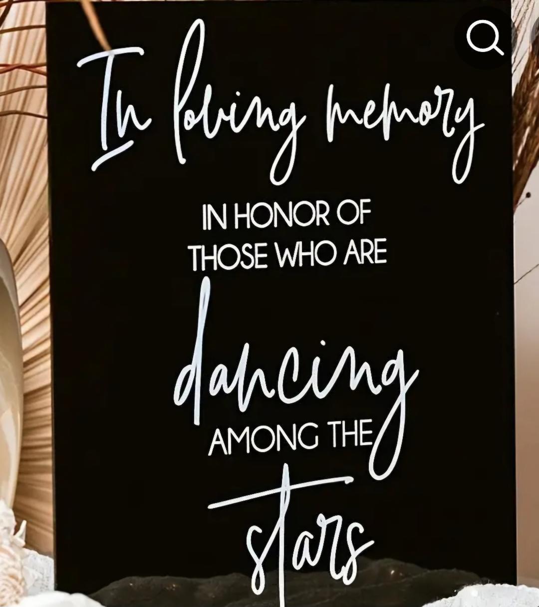 Acrylic In Loving Memory Sign | Romantic Wedding Rentals, Helena MT