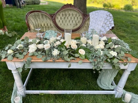Whitewash Farm Table | Something Borrowed Wedding and Event Rentals WV