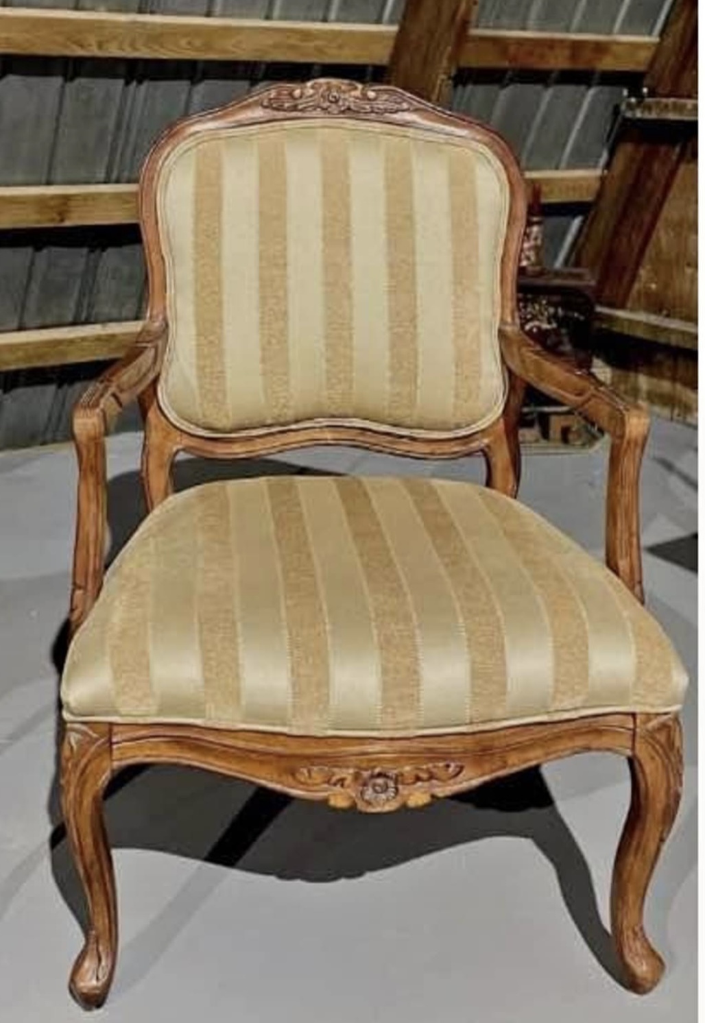 CHAIR-Tan Stripe | Something Borrowed Wedding and Event Rentals WV