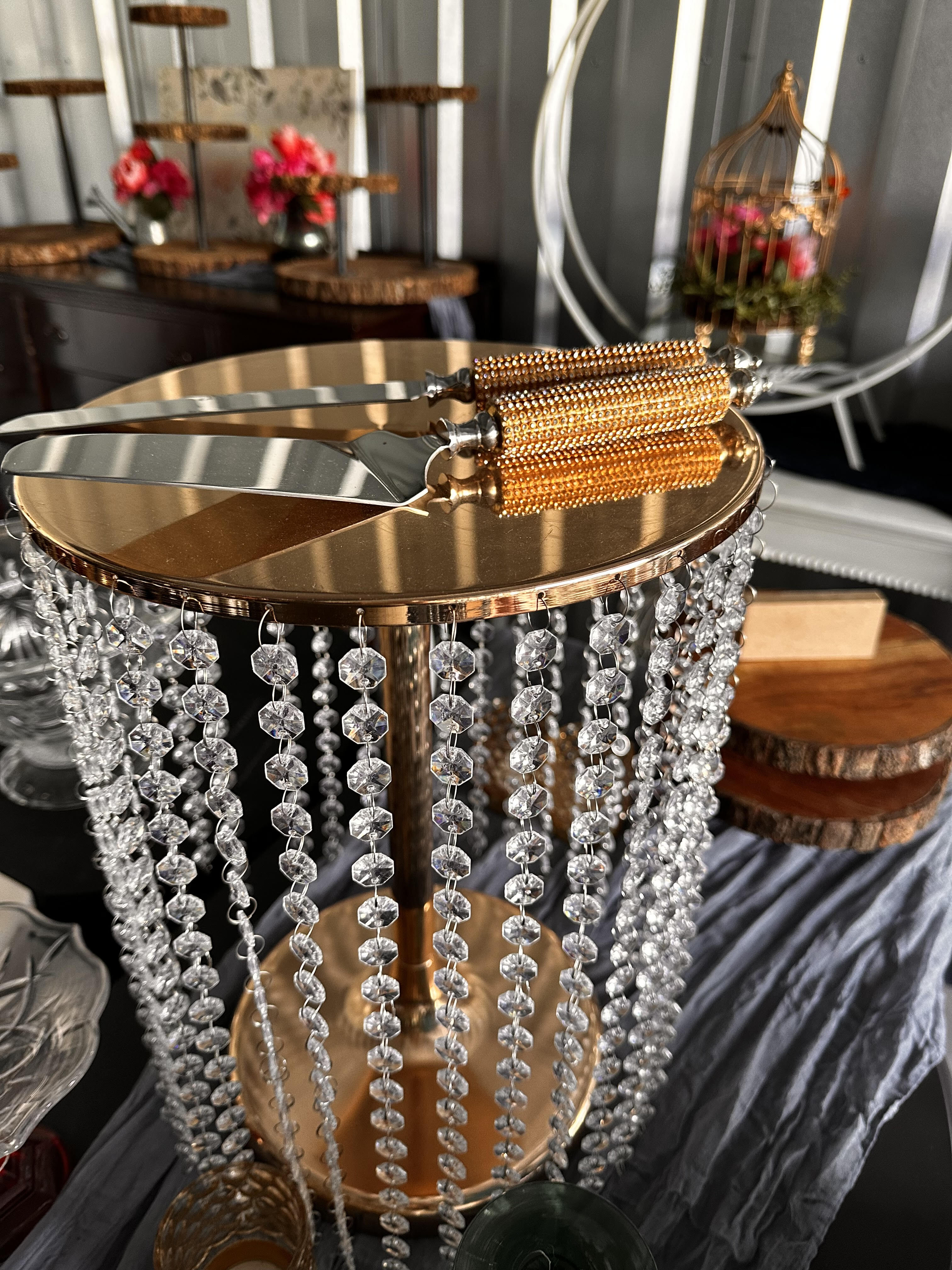 Rose Gold Elevated Cake stand and Serving Set | Something Borrowed ...