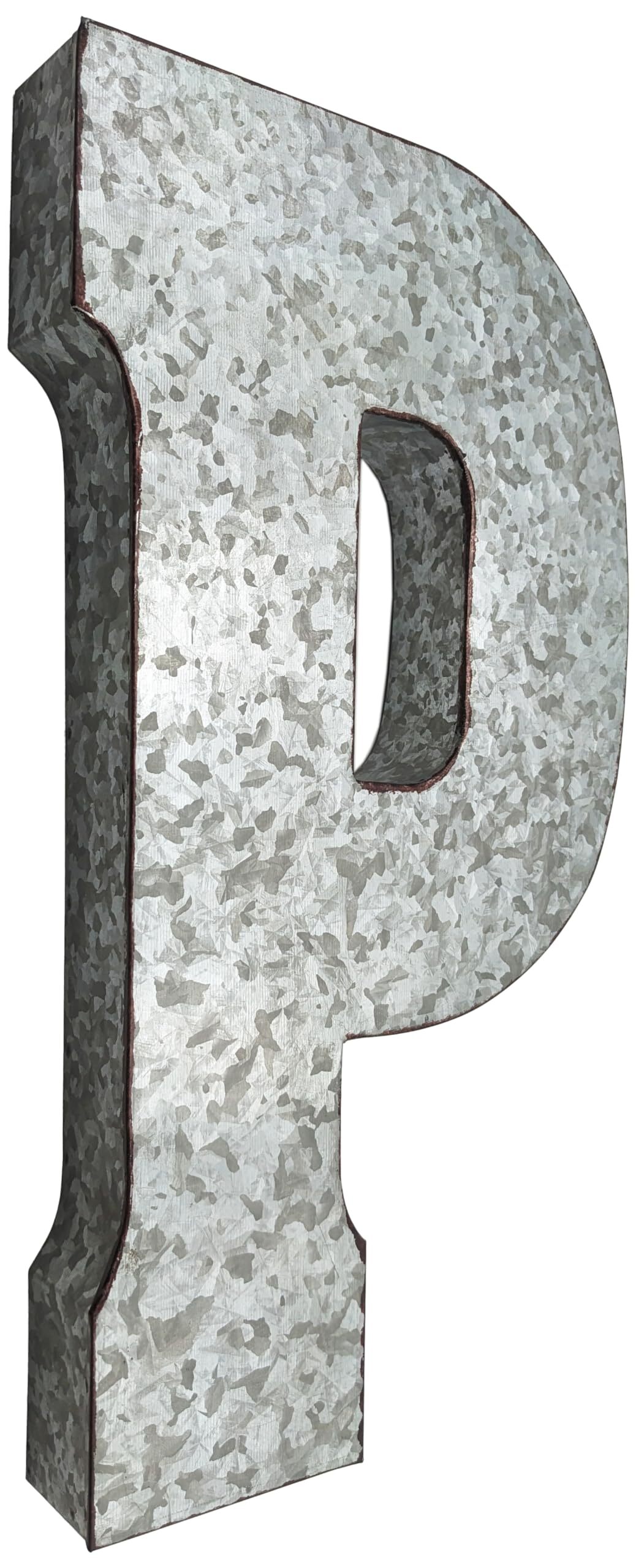 Galvanized Letter - P | Something Borrowed Wedding and Event Rentals WV
