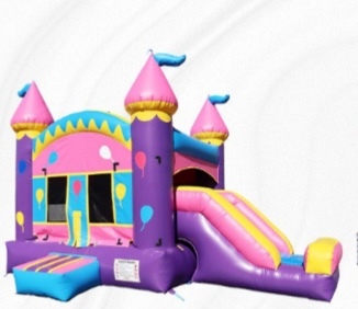 15x15 Pink Fiesta Combo Castle | Jump & Shout Party Rentals LLC