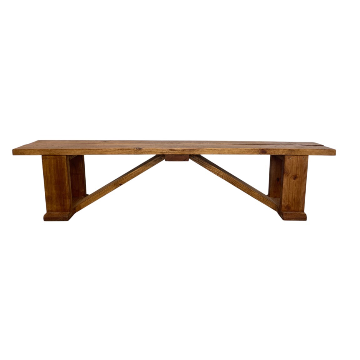 5' Heavy Duty Wooden Bench Rental | Burlap to Black Tie, LLC