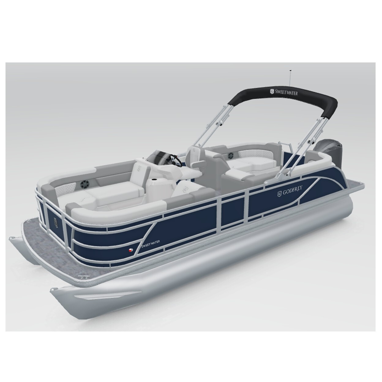 Pontoon Standard - 2013 Bennington, 22ft, Blue, 50HP motor | Sunset ...