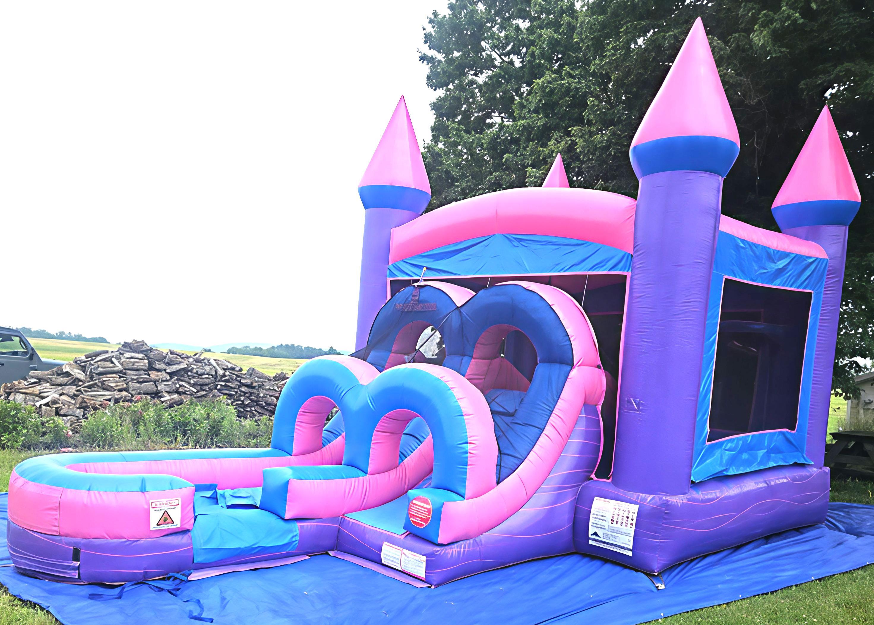 Pink Princess Bounce House/Slide Combo | Bounce Boys Rentals