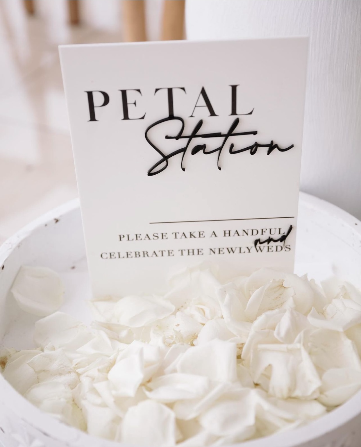 Petal Station Sign - Black | Bridge + Co Designs