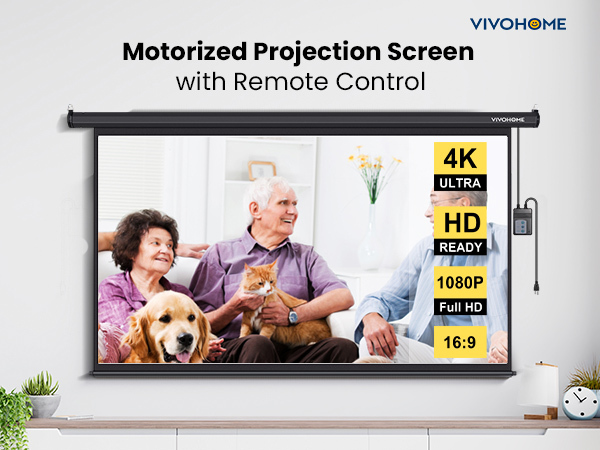 Vivohome 100in Motorized Projector Screen | Marion Ohio Tent Rentals ...