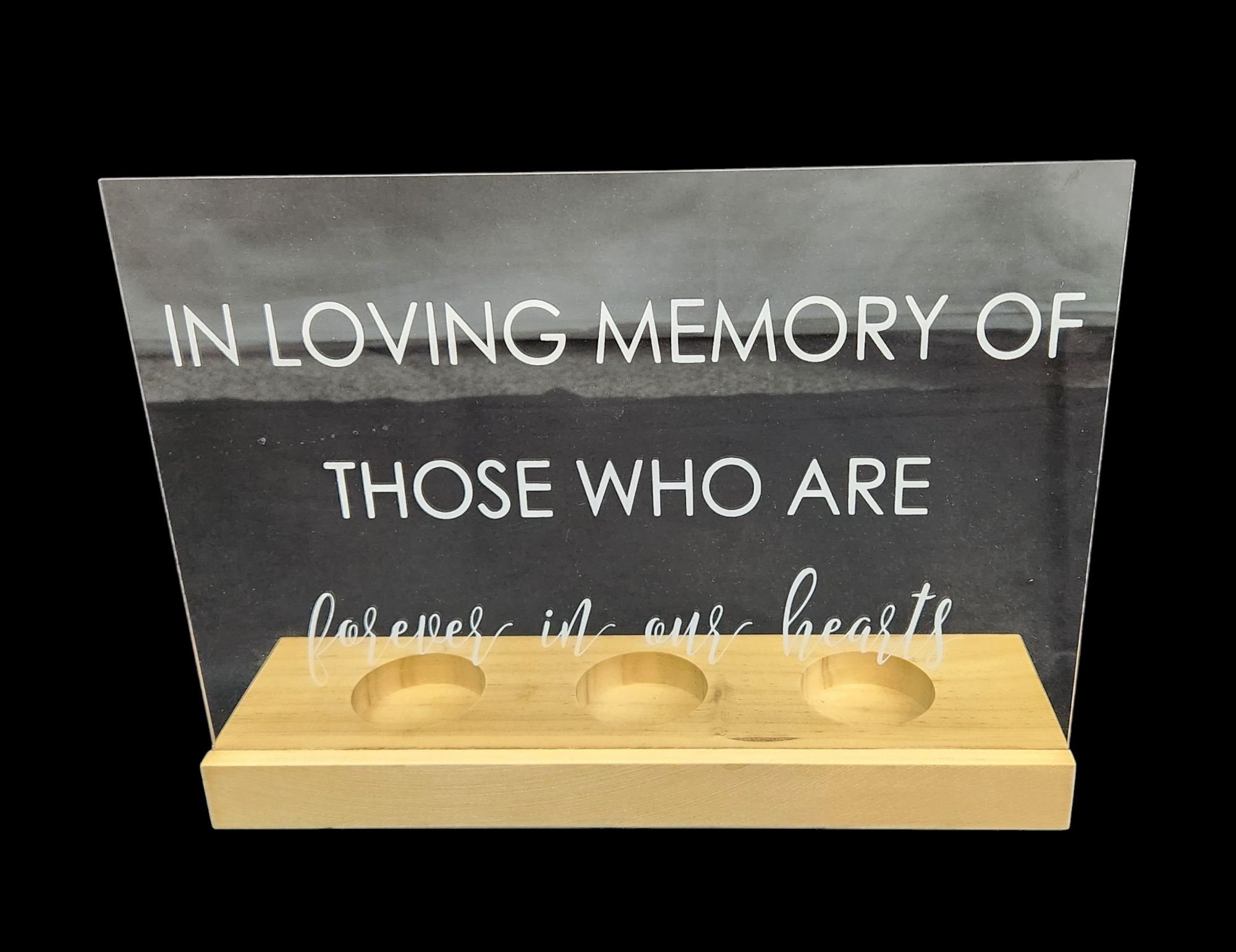 White In Loving Memory Sign | Rustic Wedding & Event Rentals
