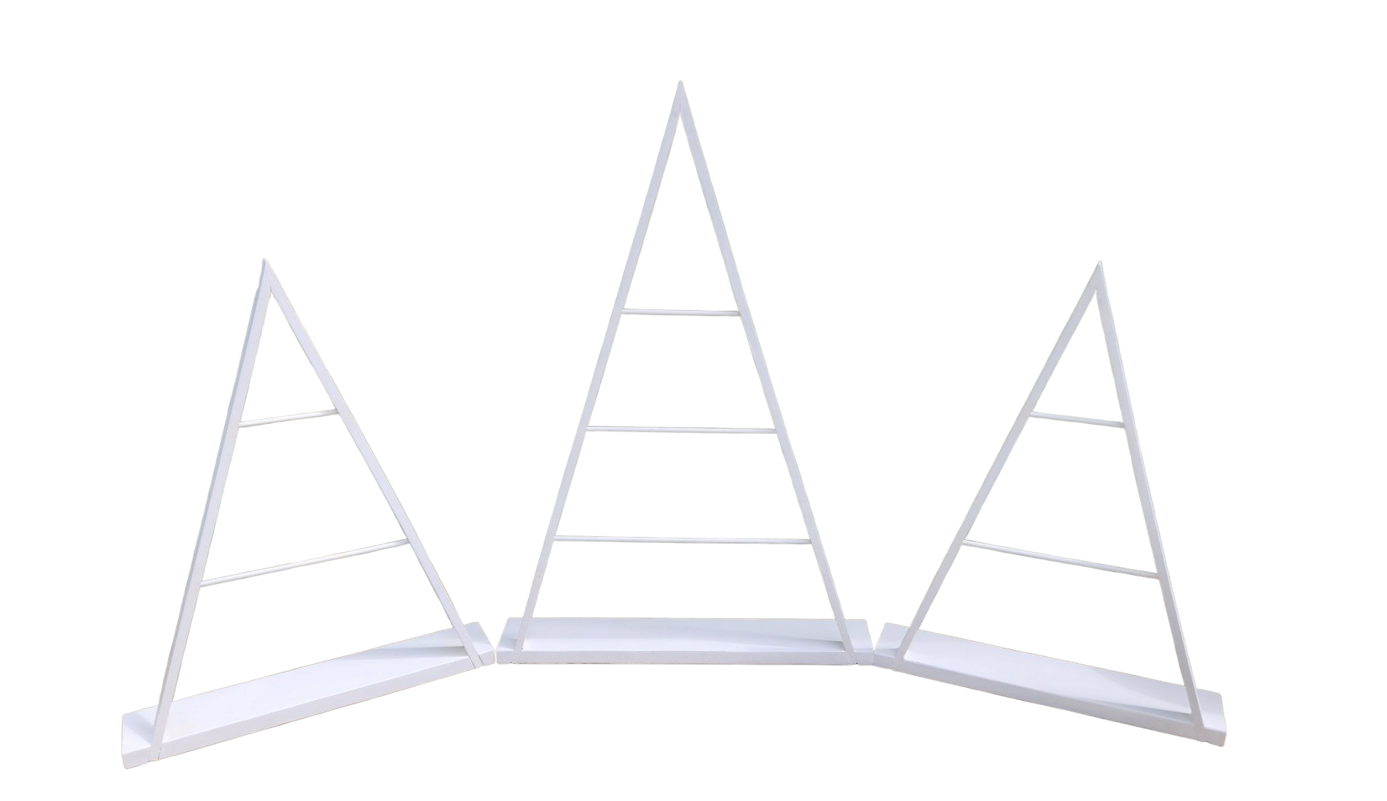 Wooden Triangle Display Stands | Rustic Wedding & Event Rentals
