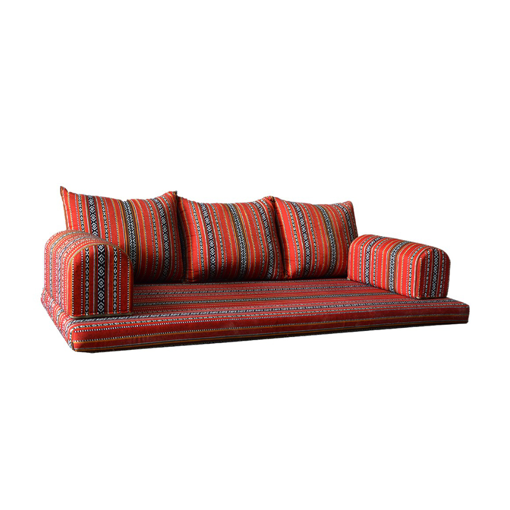 LES Red Sadu Majlis Style Floor Seating | Rent Furniture in Qatar - LES ...