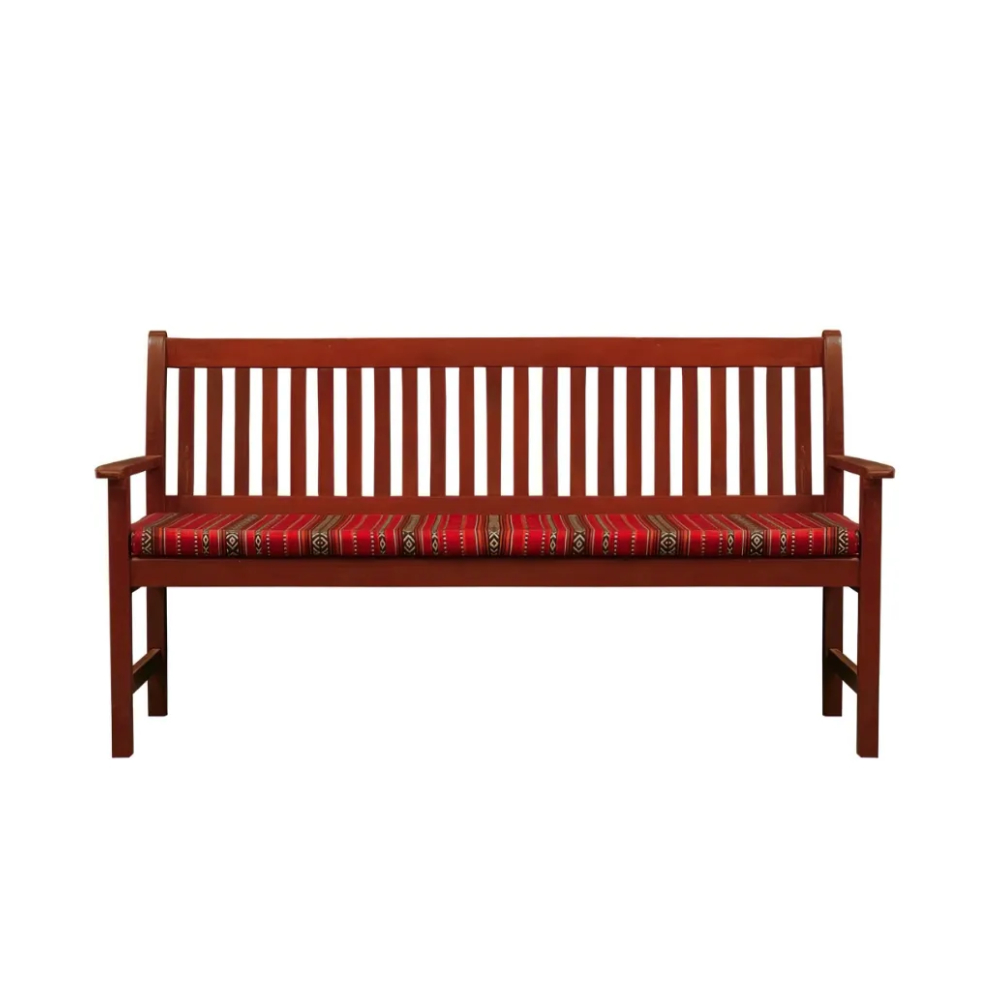 LES Traditional Arabic Bench - Teak Wood - Red Sadu | Rent Furniture in ...