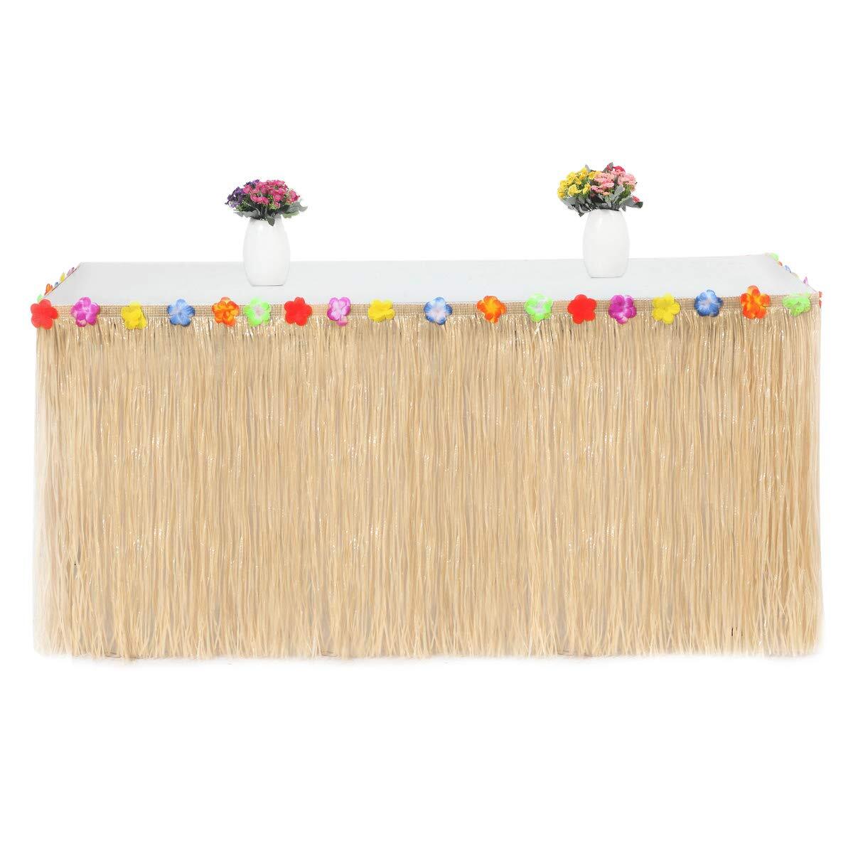 Grass Hawaiian Tables Skirts Available | Gold Coast Event Hire Company