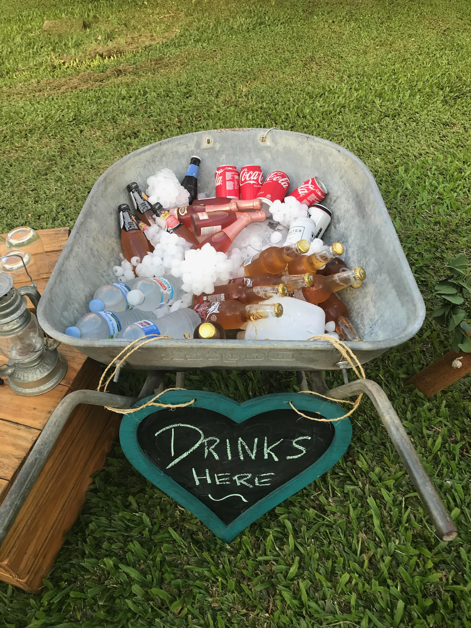 RUSTIC_VINTAGE_WHEELBARROW_DRINKS_COOLER | Gold Coast Event Hire Company