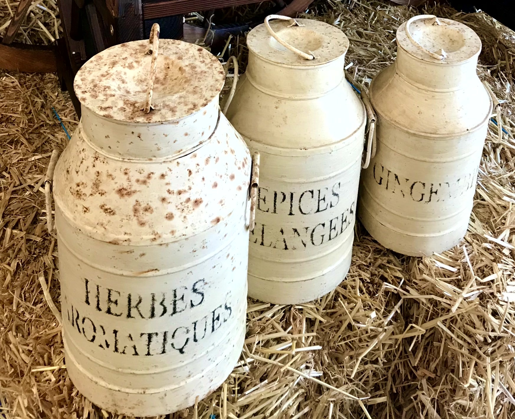 Rustic Milk Cans and Cream Seperating Can. | Gold Coast Event Hire Company