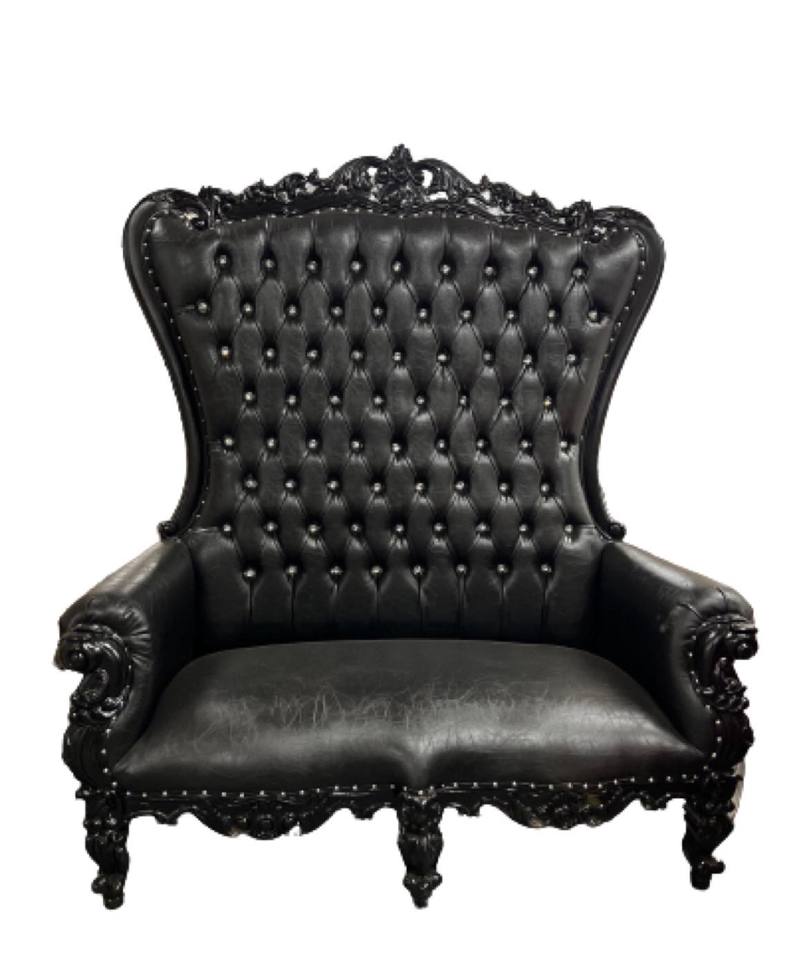 Black Loveseat Throne Rental West Hartford Connecticut | Tuckers Party ...