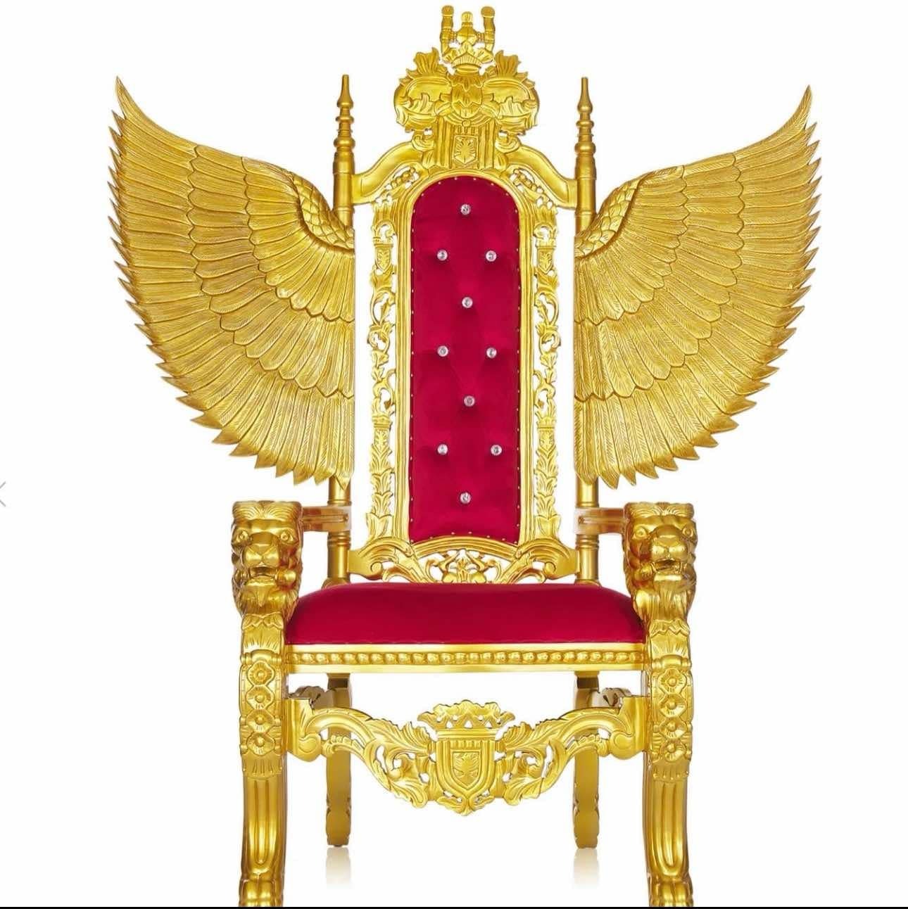 Red Angel King Throne | Tuckers Party Rental West Hartford Connecticut