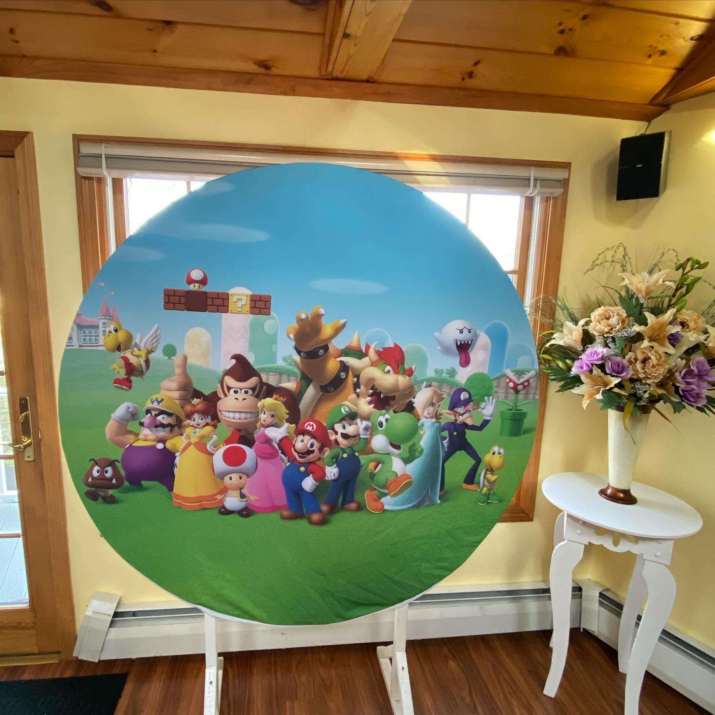 5ft Mario Round Backdrop | Tuckers Party Rental West Hartford Connecticut