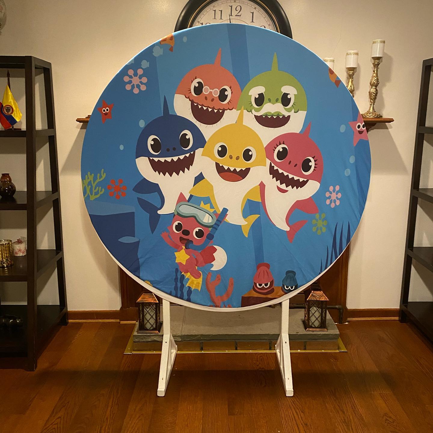 5ft Baby Shark Round Backdrop | Tuckers Party Rental West Hartford ...