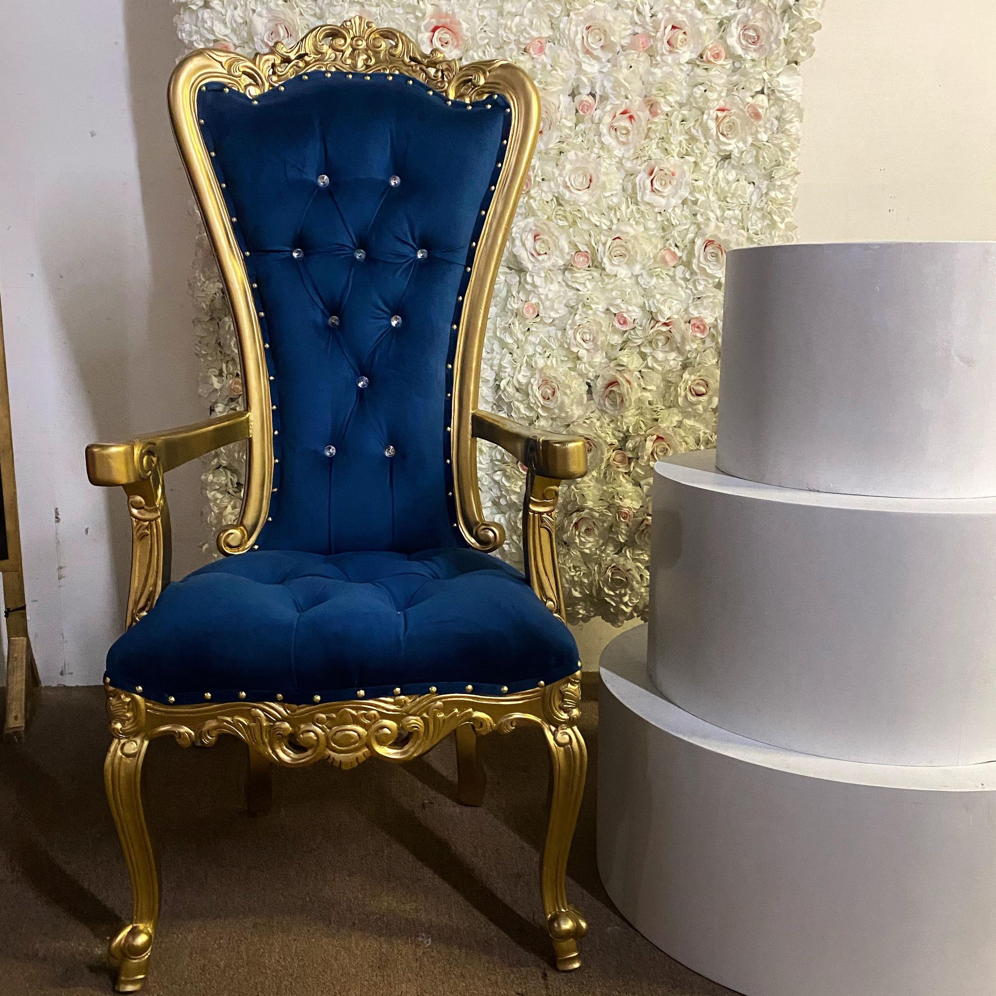 Royal Blue Throne | Tuckers Party Rental West Hartford Connecticut