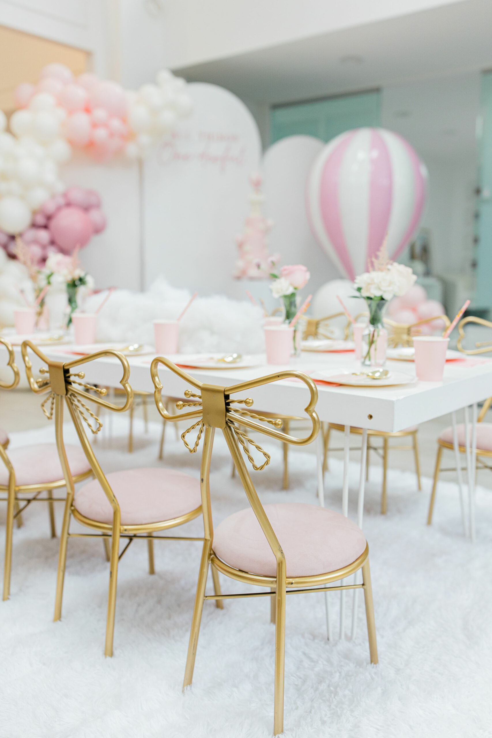 Kids Pink Bow Chair | Tuckers Party Rental West Hartford Connecticut