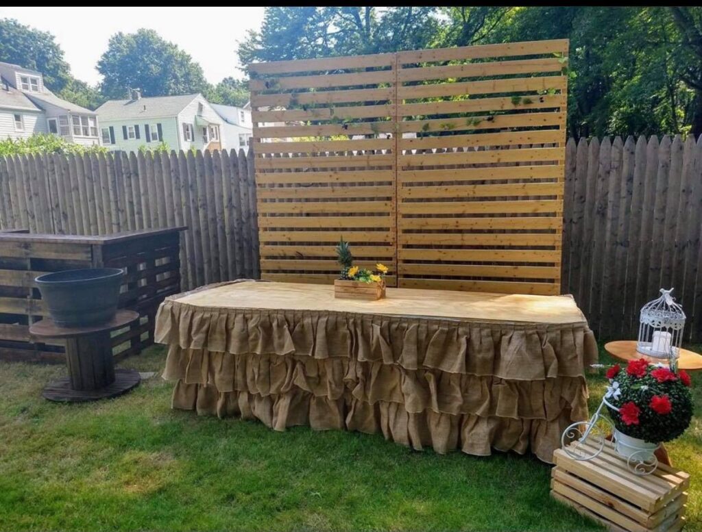 Rustic Wood Backdrop | Tuckers Party Rental West Hartford Connecticut