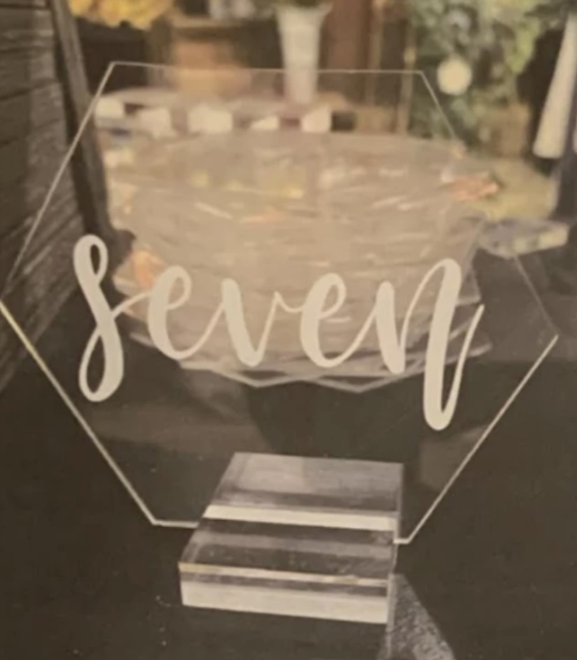 Clear Cursive Table Numbers (Set of 30) | Lucky in Love