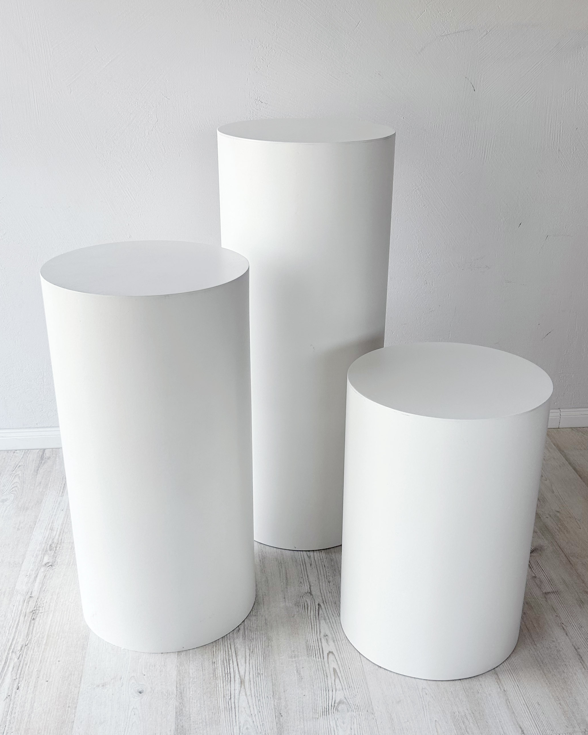 CYLINDER WHITE plinth 80 cm | VELVET