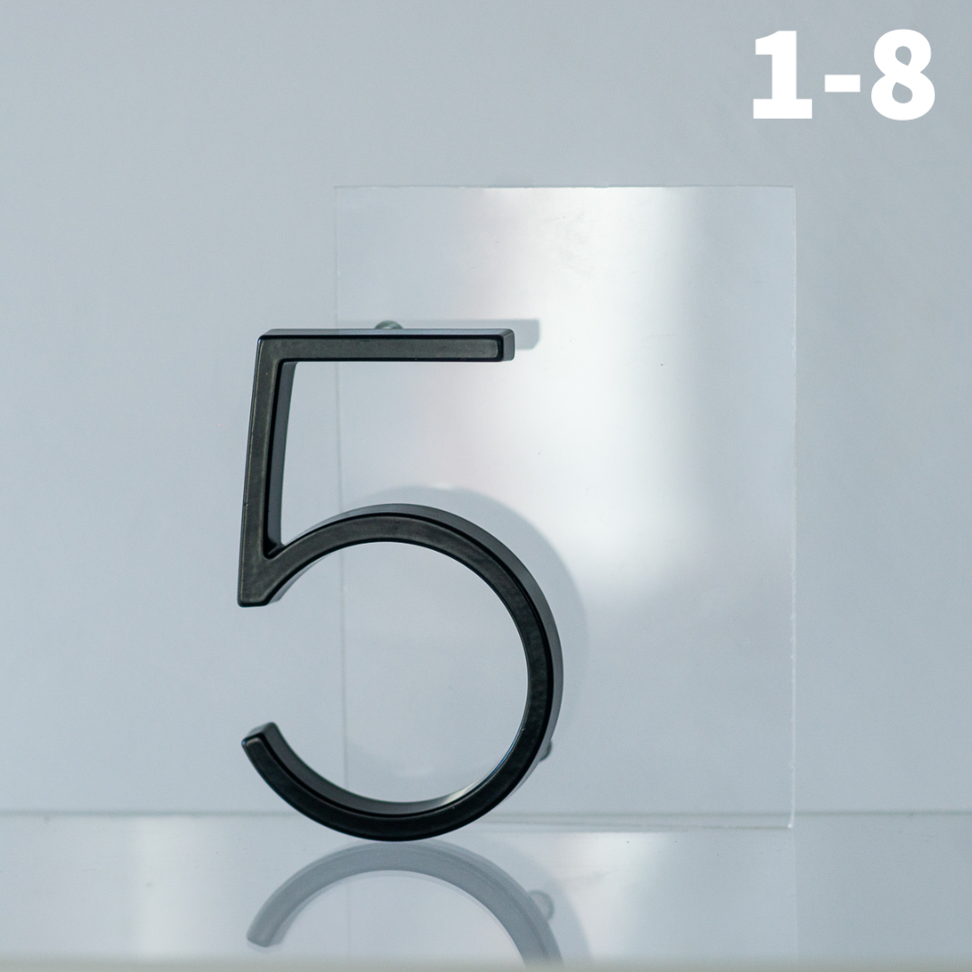 TRANSPARENT BLACK table numbers | VELVET