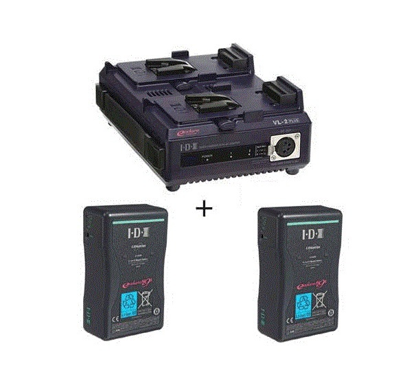 IDX - 2 91Wh V Mount Batteries & Twin Charger Kit | Camera Lens Rental ...