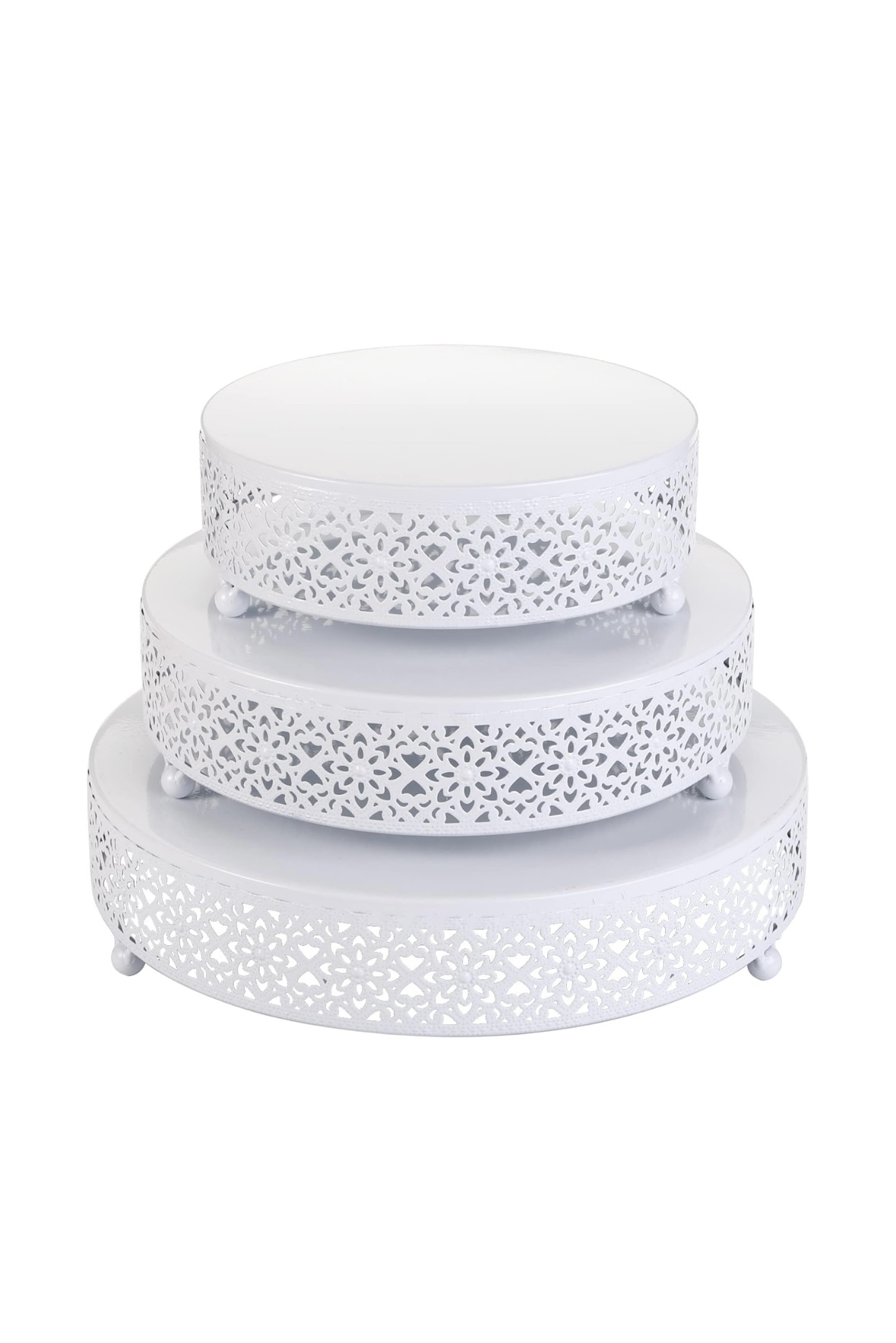 3 Piece White Dessert Stand | Valley Decors