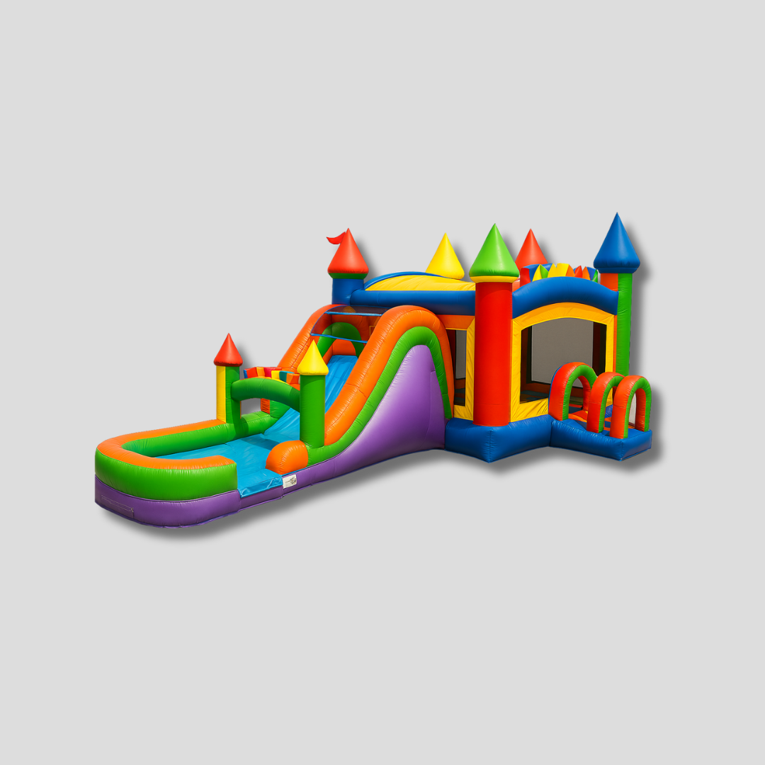 MEGA RAINBOW INFLATABLE BOUNCE HOUSE | fnj party